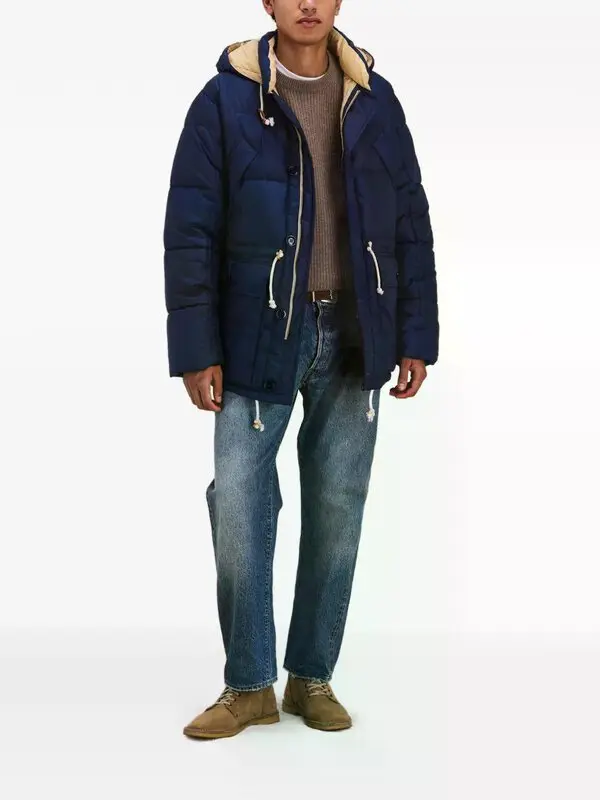 FORTELA Quilted Hooded Jacket - Blue