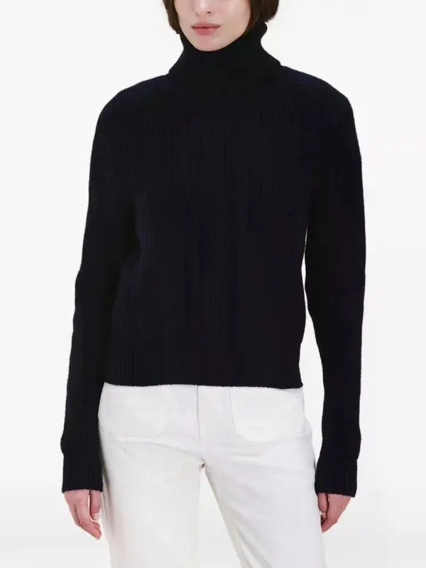 FORTELA Rib-stitch Turtleneck Sweater