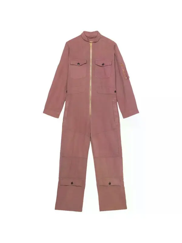 FORTELA Viola Zip-up Multi-pocket Jumpsuit - Pink