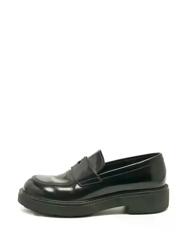 Prada Leather Slip-on Loafers