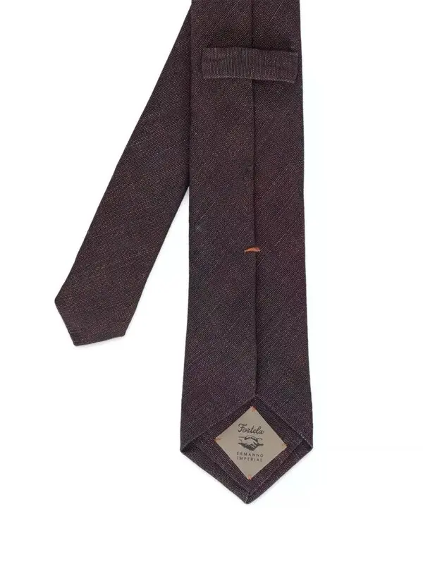 FORTELA X Ermanno Imperial Fellini Textured Tie - Brown