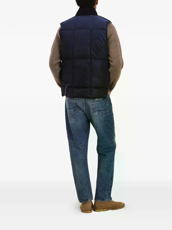 FORTELA Quilted Ribbed Vest - Blue