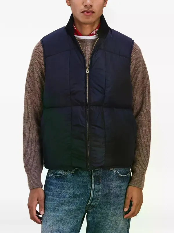 FORTELA Quilted Ribbed Vest - Blue