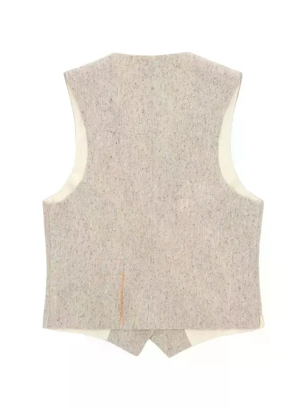FORTELA Demi Button-front Single-breasted Waistcoat - Neutrals