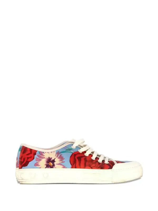 FERRAGAMO Floral Lace-up Sneakers