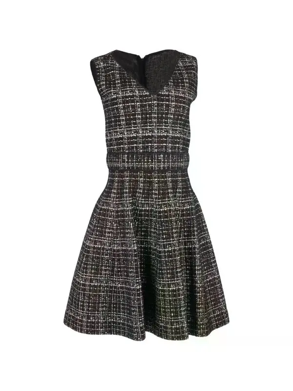 Prada Flared Plaid Dress