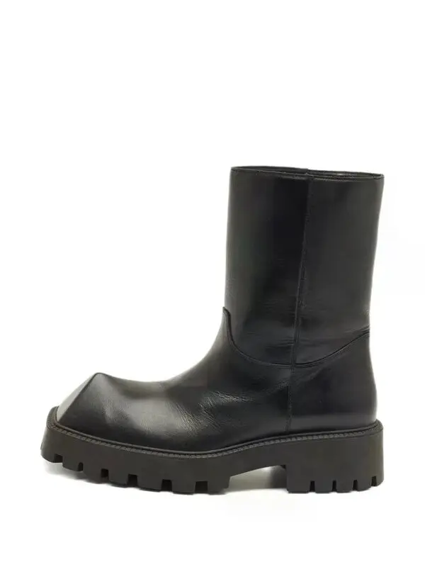 Balenciaga Rhino Leather Chelsea Boots - Black