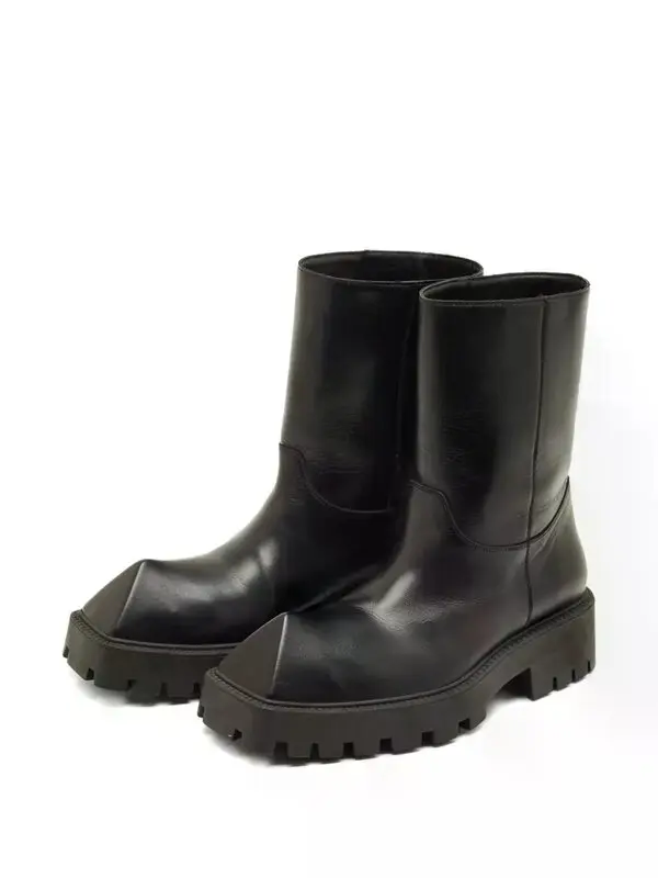 Balenciaga Rhino Leather Chelsea Boots - Black