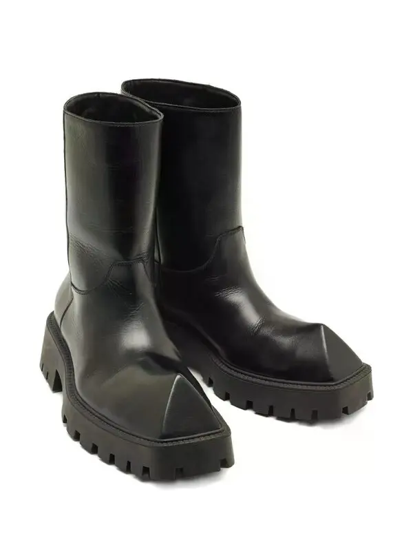 Balenciaga Rhino Leather Chelsea Boots - Black