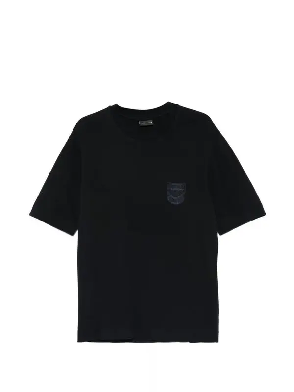 Emporio Armani Heavy Jersey T-shirt With Shield Embroidery