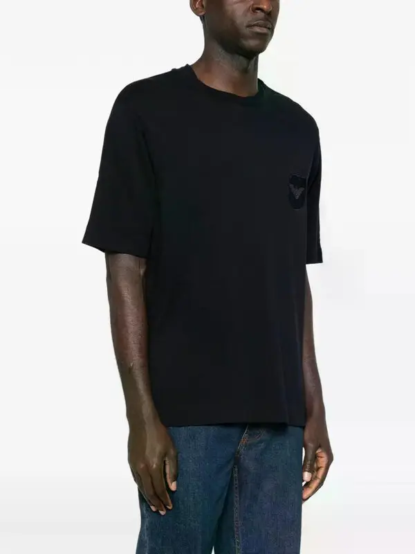 Emporio Armani Heavy Jersey T-shirt With Shield Embroidery
