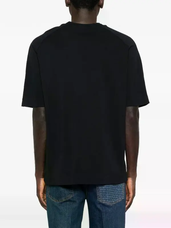 Emporio Armani Heavy Jersey T-shirt With Shield Embroidery