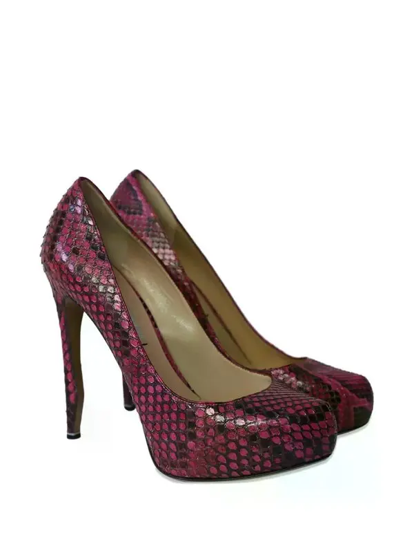 NICHOLAS KIRKWOOD Snakeskin-embossed Heeled Pumps