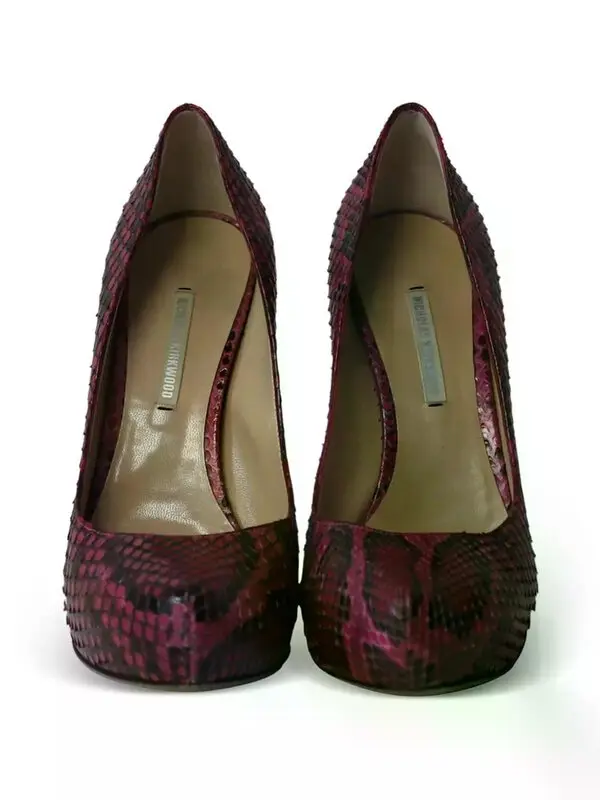 NICHOLAS KIRKWOOD Snakeskin-embossed Heeled Pumps