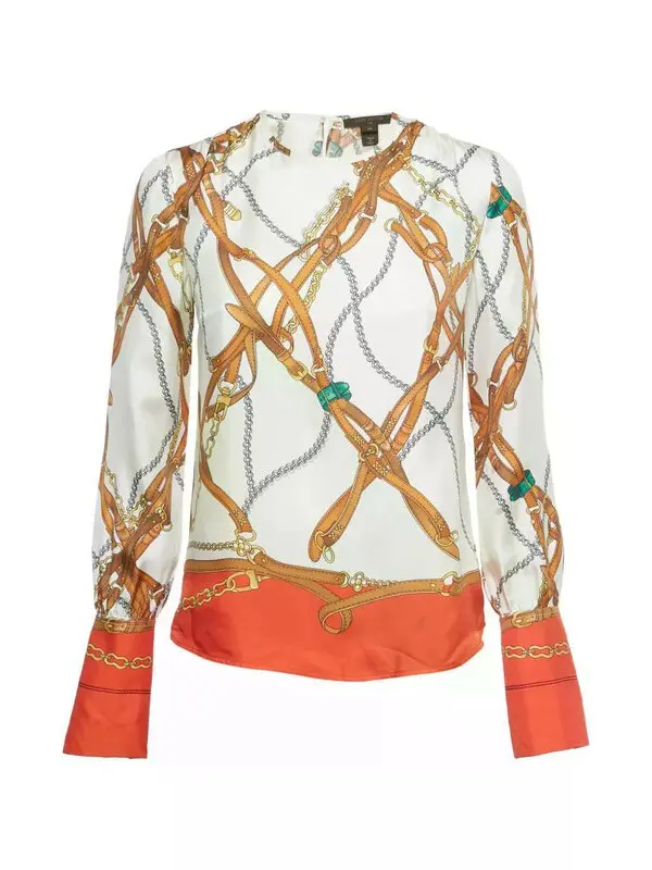LOUIS VUITTON Printed Silk Blouse