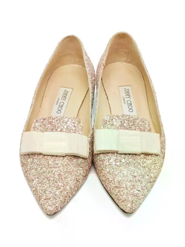 JIMMY CHOO Gala Bow Ballet Flats - Pink