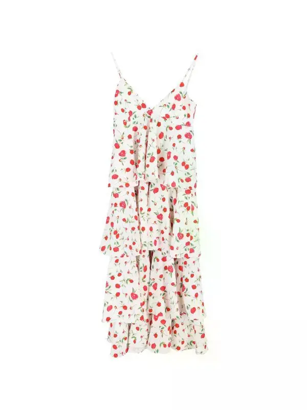 Dodo Bar Or Floral-print Sleeveless Dress - White
