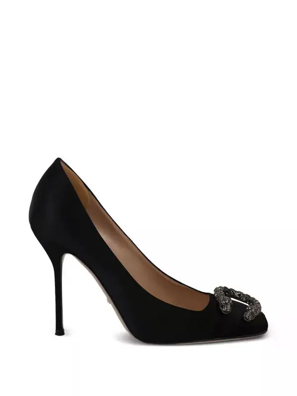 Gucci Dionysus Embellished Satin Pumps