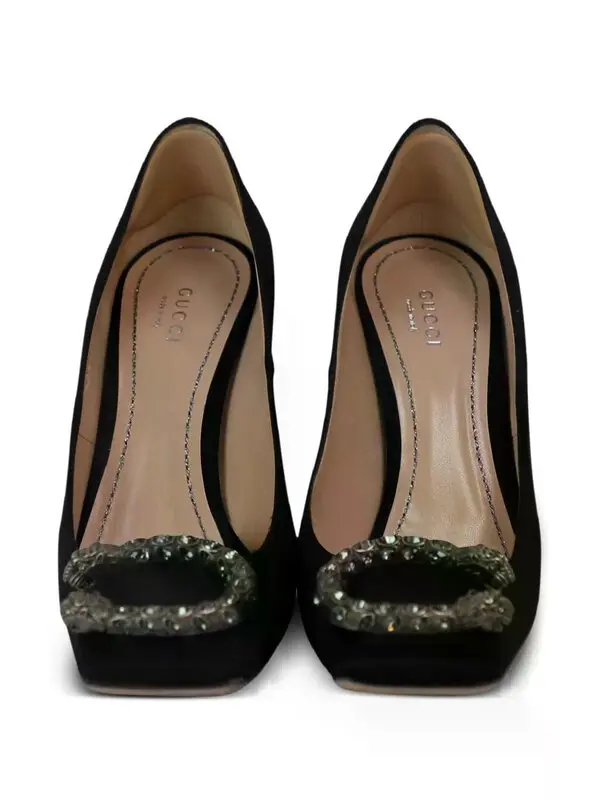 Gucci Dionysus Embellished Satin Pumps