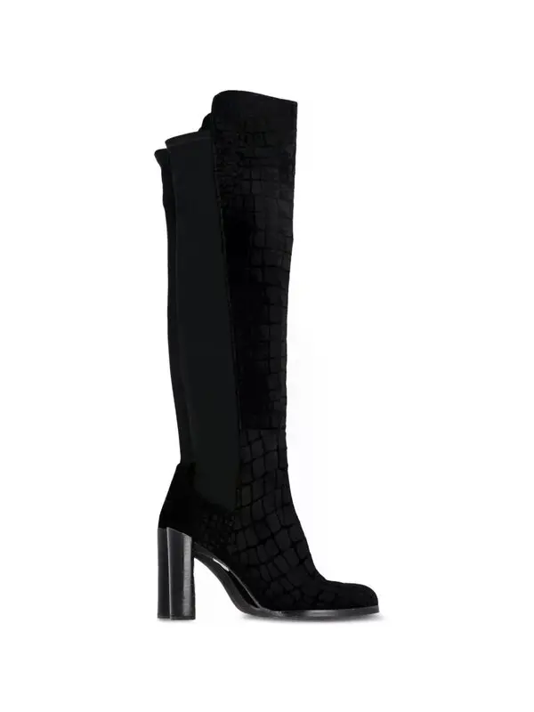 STUART WEITZMAN Crocodile-effect Knee-high Boots
