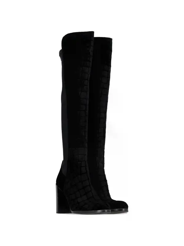STUART WEITZMAN Crocodile-effect Knee-high Boots