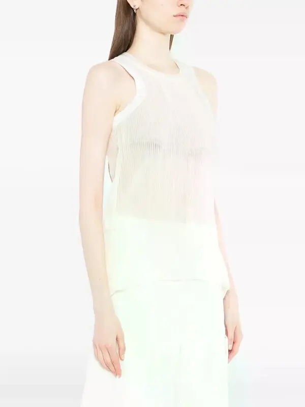 Sacai Ribbed See-through Top