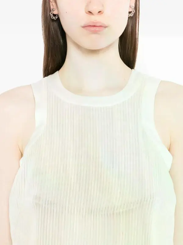 Sacai Ribbed See-through Top