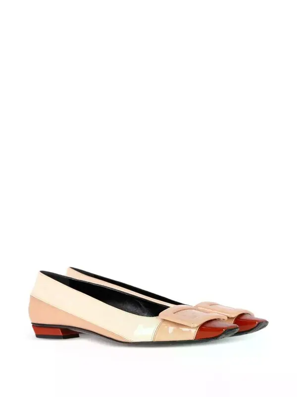 ROGER VIVIER Patent Leather Buckled Flats