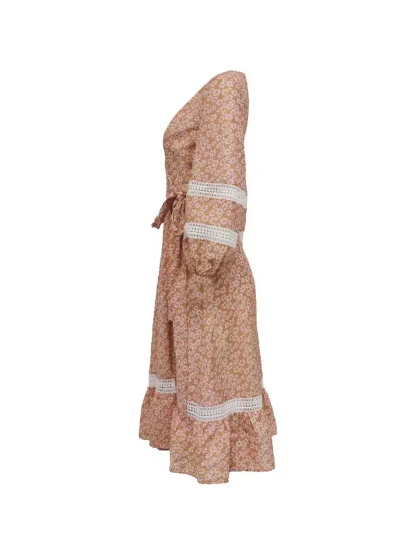 Maje Printed Wrap Mini Dress