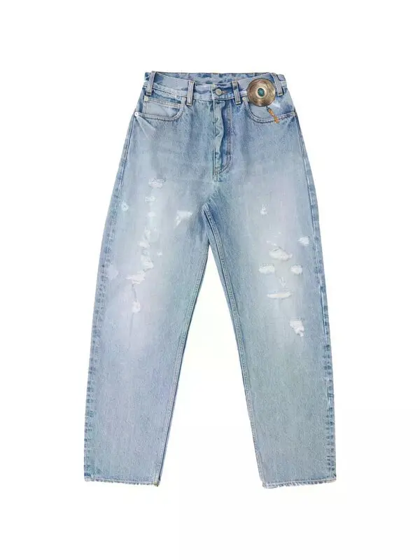 FORTELA High-waisted Five-pocket Denim Wide-leg Jeans