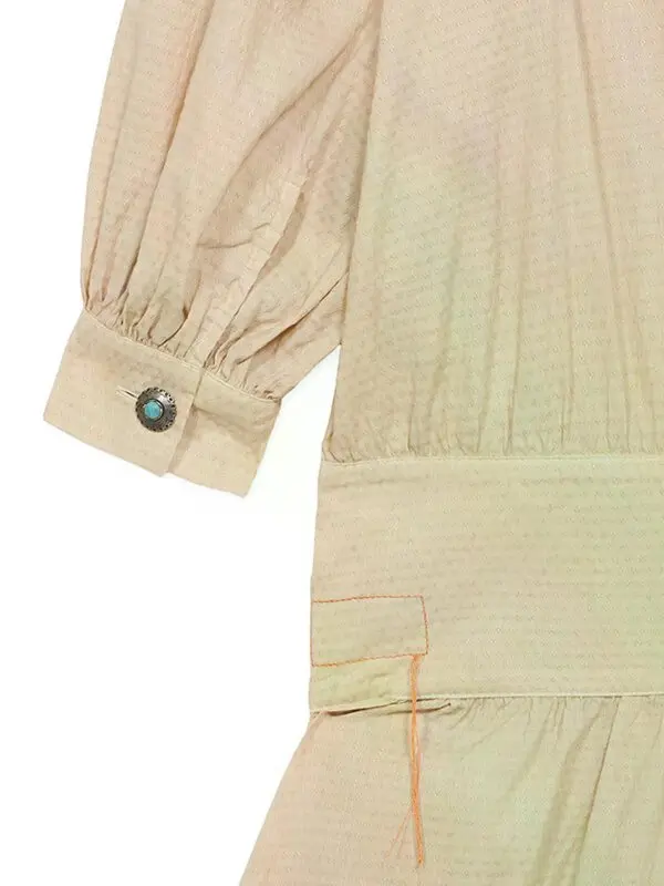 FORTELA Violet Mandarin-collar Maxi Dress