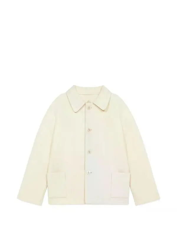 FORTELA Donkey Front Pocket Wool Coat - Neutrals