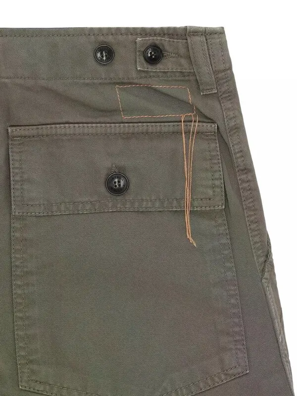 FORTELA Jerry Button Cotton Straight Trousers - Grey