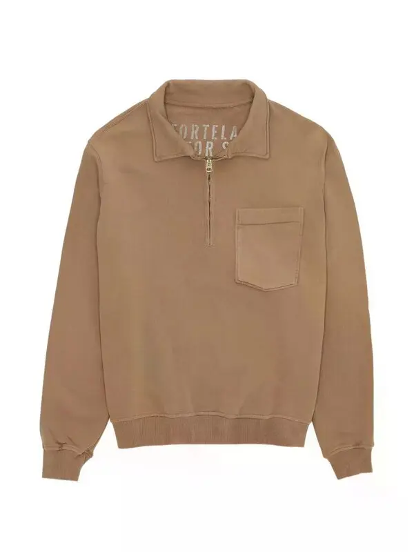 FORTELA Yale Quarter-zip Sweatshirt - Brown
