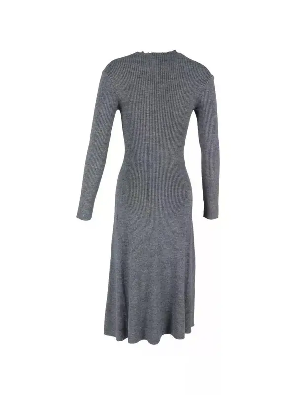 Maje Long-sleeve Knitted Midi Dress