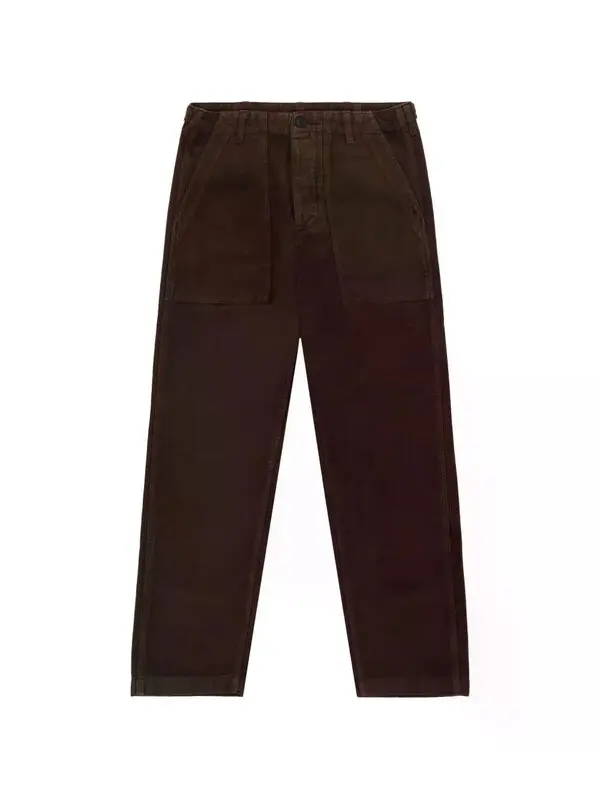 FORTELA Moleskin Cotton Fatigue Trousers - Brown
