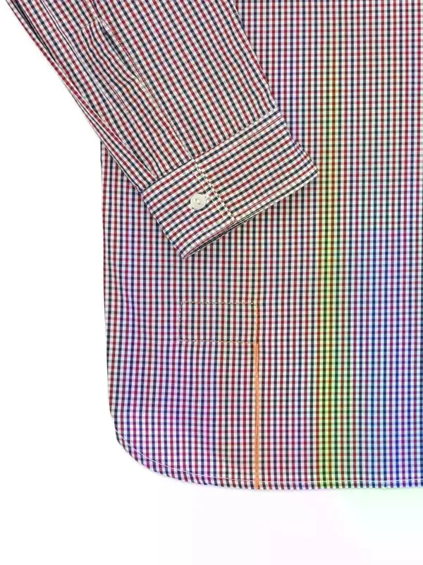 FORTELA Work Plaid Patch-pocket Shirt - Red