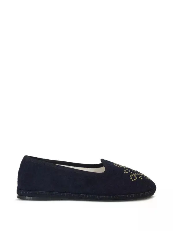 FORTELA Brushed Finish Friulane Slippers - Blue