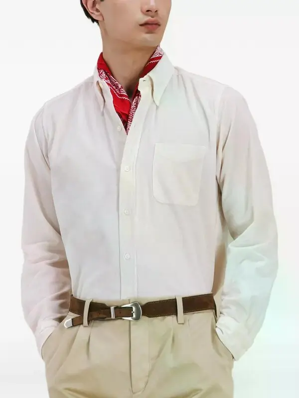 FORTELA King Corduroy Button-down Shirt - Neutrals