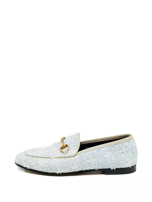 Gucci Tweed Horsebit Loafers