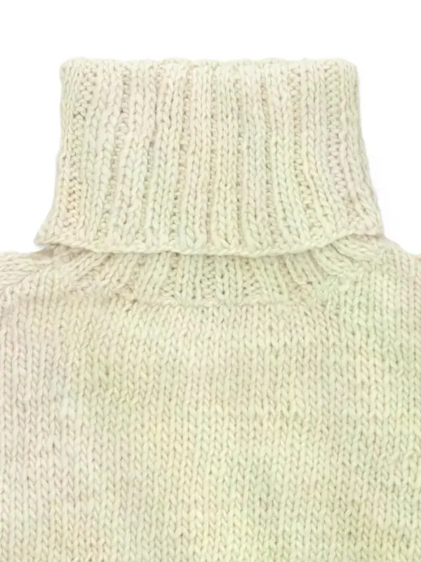 FORTELA Chunky Roll Neck Knitted Sweater - Neutrals