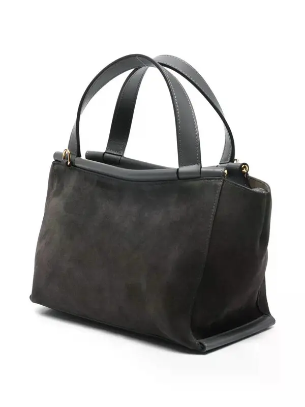 WANDLER Ida Suede Top Handle Tote Bag