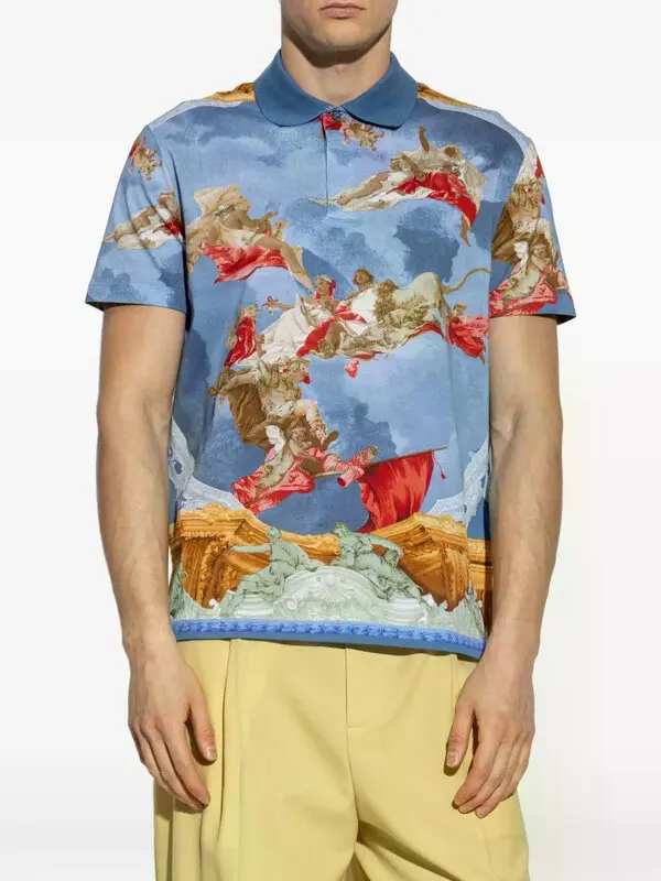 Versace Printed Polo Shirt