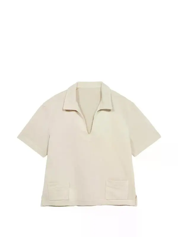 FORTELA Grand V-neck Pocket T-shirt - Neutrals