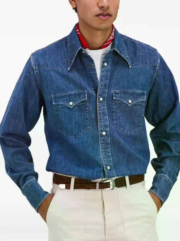 FORTELA Yellowstone Denim Western Shirt