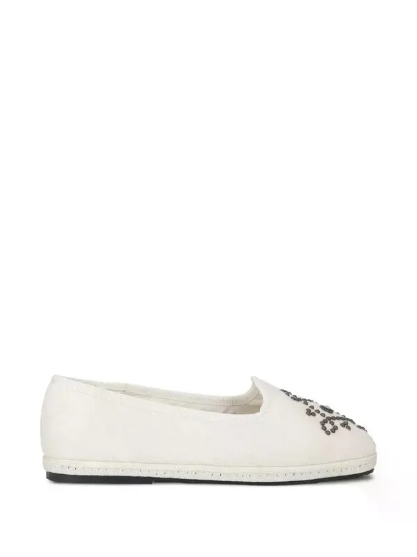 FORTELA Embellished Loafers - White