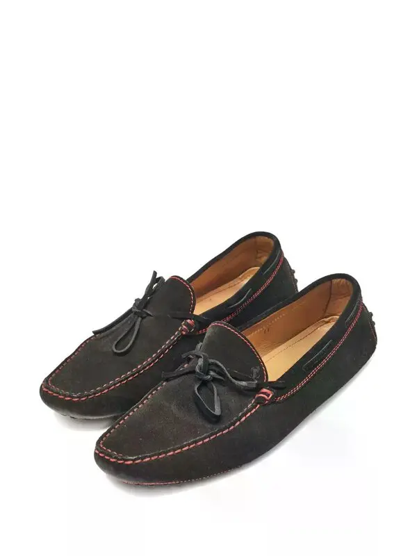 TOD'S Suede Tie Loafers