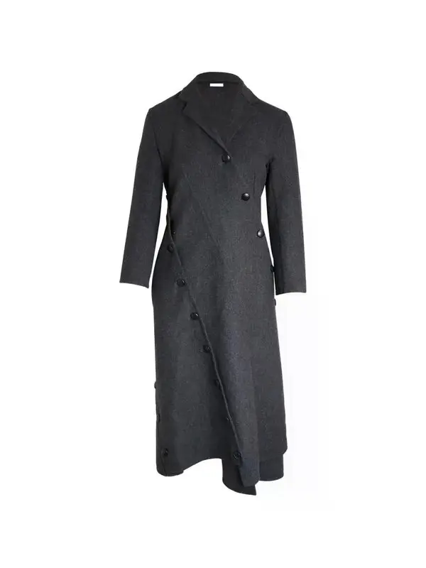 Celine Asymmetric Button-detailed Coat