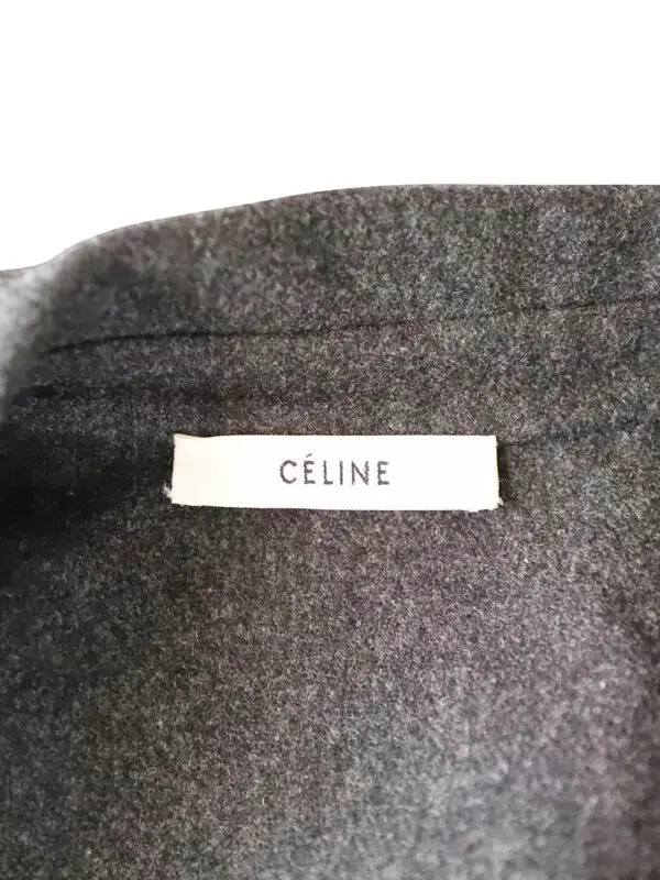 Celine Asymmetric Button-detailed Coat