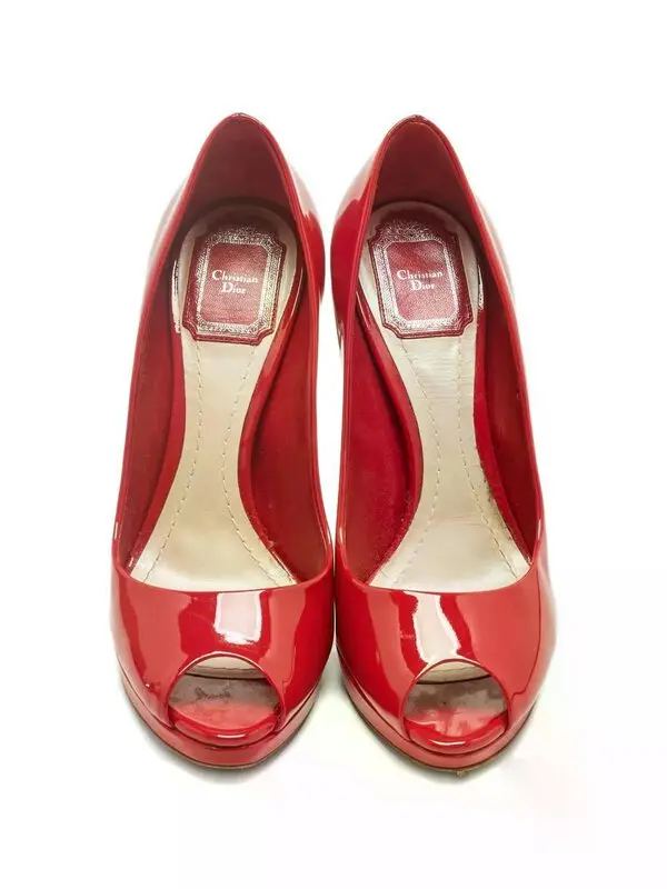 Dior Miss Peep-toe Leather Pumps